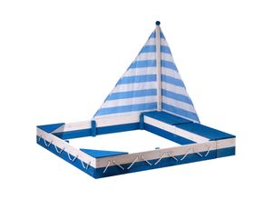 4055894943243 - Sandkastenschiff Maritim mit Segel und zwei Spielzeugkisten 1385 x 124 x 1155 cm - Dobar