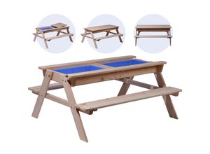 4055894943618 - Kinder Picknicktisch inkl Matschkiste mit Abdeckung 121 x 96 x 57 cm Hemlocktanne - Dobar