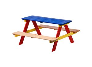 4055894943731 - Sitzbank für Kinder mit Tisch mehrfarbig 85 x 90 x 45 cm