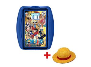 4035576098966 - Top Trumps Quiz - One Piece + Stohhut Ruffy Quizspiel Wissensspiel