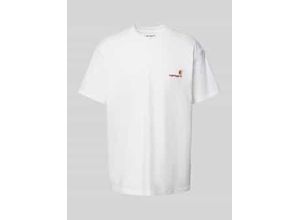 4064958086765 - Carhartt WIP - American Script - Locker geschnittenes T-Shirt in Weiß