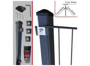4252003906339 - Fa-Bausysteme Doppelstabzaun Anthrazit 6-5-6 Plättchen 1430 mm 75 m