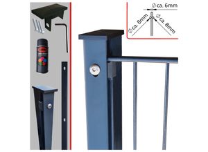 4252003907916 - Fa-Bausysteme Doppelstabzaun Anthrazit 8-6-8 Leiste 1030 mm 10 m