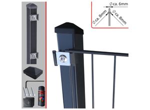 4252003909385 - Fa-Bausysteme Doppelstabzaun Anthrazit 8-6-8 Plättchen 2030 mm 10 m