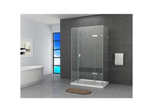 0047728583903 - Fa-Bausysteme Glasdusche Isar rechts Klarglas 120 x 80 cm ohne Wanne