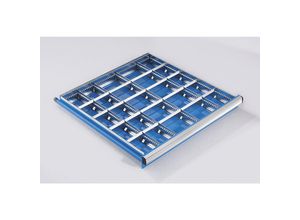 1000680082777 - Schubladeneinteilungs-Set 2 Längs- und 4 Querteiler für Schubladenhöhe 150 mm für Schrankbreite x -tiefe 717 x 725 mm kaiserkraft