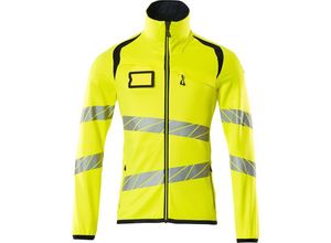 5711074783960 - Accelerate safe Fleecepullover 19103 Arbeits-Fleecejacke Fluoreszierend Farbe Hi-vis Gelb Schwarzblau Größe s - Mascot