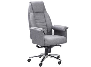 4251774974431 - Bürostuhl ergonomisch hellgrau 68 x 72 x 118-128 cm (BxTxH) Schreibtischstuhl Gamingstuhl Drehstuhl Chefsessel