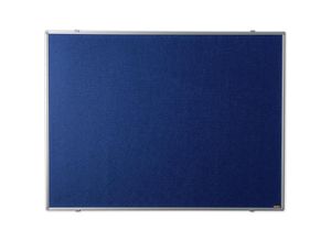 8712752101325 - eurokraft basic Pinnwand eloxierter Alu-Rahmen Stoffbezug blau BxH 900 x 600 mm