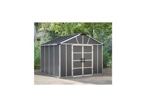 7290108137590 - Palram-canopia - Canopia Yukon Polycarbonat Gerätehaus 332X271X252 cm Dunkelgrau - Ohne Boden