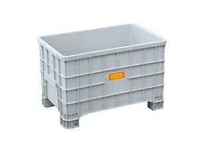 4052886315682 - Logistikbox Cemo Hart-Polyethylen (HDPE) grau lebensmittelecht B 1000 x T 635 x H 645 mm 200 l hoch mit Füßen