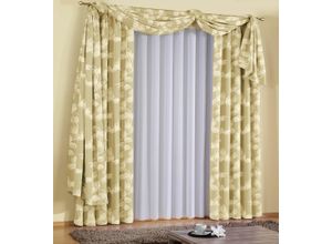 4004567109387 - Vorhang WIRTH Angie Gardinen Gr 145 cm Kräuselband 135 cm beige (creme) Kräuselband Gardine