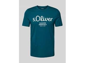 4099976680725 - Regular Fit T-Shirt aus reiner Baumwolle mit Statement-Label-Print