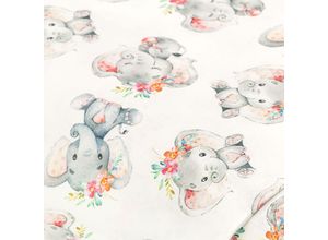 4058896365099 - Baumwollstoff Elefant Hippie bunt