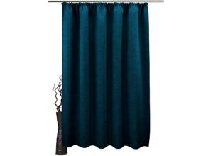 4032107358698 - Gardine VHG Rustika Gardinen Gr 205 cm Kräuselband 145 cm blau (dunkelblau) Landhaus Gardinen Deko Struktur Polyester pflegeleicht nach Maß