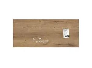 4004360836046 - Glas-Magnetboard artverum GL 247 130x55cm braun Design Natural Wood 4004360836046 Sigel