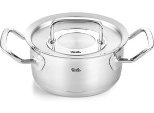 4009209380490 - Bratentopf FISSLER ORIGINAL-PROFI COLLECTION Bratentopf Töpfe Gr 14 l + Ø 16 cm silberfarben Bratentöpfe mit breitem Schüttrand Kaltmetallgriffen Made in Germany Induktion