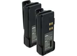 4069099576779 - 2x Akku kompatibel mit Motorola DP4800 DP4800e DP4601e DP4801 Funkgerät Walkie Talkie (3000 mAh 72 v Li-Ion) + Gürtelclip - Vhbw