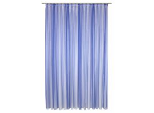 4004567148720 - Gardine WIRTH Eloise Gardinen Gr 120 cm Faltenband 300 cm blau Fertiggardine Fertigstore Gardine Gardinenstore Langstore Schlafzimmergardinen Store