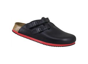 4052001428945 - Clog Kay Superlauf WB Naturleder schwarz rot schmal Größe 36