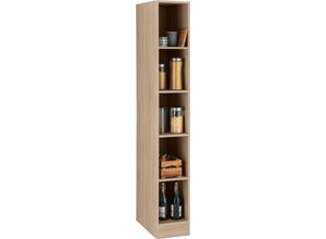 4251639498782 - Regal KOCHSTATION KS-Wien Regale Gr B H T 30 cm x 200 cm x 55 cm braun (eiche sonoma) Küchenschrank Hochschrank Vorratsschränke 30 cm breit mit Fächern