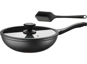 8007163302400 - Wok PINTINOX Pro Pfannen Gr Ø 30 cm schwarz (schwarz transparent) Woks 3-lagige Antihaftbeschichtung Induktionsgeeignet inkl Woklöffel