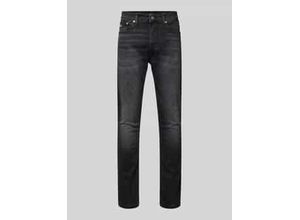 8720645958215 - Slim Fit Jeans mit Label-Stitching Modell AUSTIN