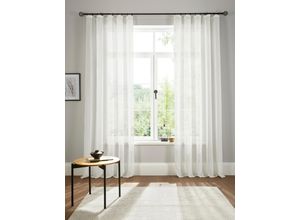 6920192976683 - Gardine ANDAS Fiete Gardinen Gr 145 cm Kräuselband 140 cm beige (natur) Kräuselband Gardine Leinen Optik Sichtschutz halbtransparent einfarbig Leinenoptik