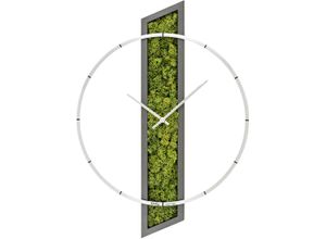 4037445157538 - Wanduhr AMS W9605 bunt (anthrazit grün) Wanduhren B H L 40cm x 5cm x 55cm Made in GermanyHolzWohnzimmerEsszimmerKücheArbeitszimmerFlur