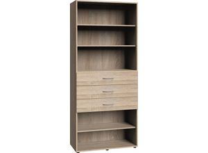 4038061009188 - Regal WIMEX Multiraumkonzept Regale Gr B H T 80 cm x 185 cm x 40 cm braun (eiche sägerau nachbildung) Büroregal Büroregale Breite 80 cm