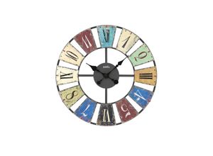 4037445151857 - Wanduhr AMS W9465 bunt Wanduhren Ø 50cm QuarzuhrWohnzimmerEsszimmerKücheArbeitszimmerBüroFlur