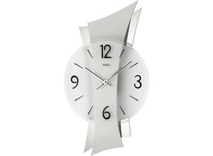 4037445143029 - Wanduhr AMS 9398 silber (silberfarben) Wanduhren B H L 6cm x 46cm x 23cm QuarzuhrWohnzimmerEsszimmerKücheArbeitszimmerBüro Flur