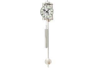 4037445140325 - Pendelwanduhr AMS H304 silber (silberfarben) Wanduhren B H L 14cm x 11cm x 25cm Mechanische UhrMetallgehäuseEsszimmerWohnzimmer