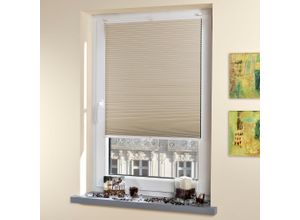 4016318031656 - Plissee Klemmfix-Thermo-Plissee Plissees Gr 130 cm zweiseitig verschiebbar 60 cm beige (ecru) Plissees ohne Bohren Plissee