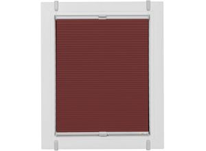 4001442462704 - Plissee Start-up Style Honeycomb Plissees Gr 85 cm zweiseitig verschiebbar 95 cm rot (ziegelrot weiß weiß) Plissees ohne Bohren verspannt mit Simply-Fix Klemmträger Wabenplissee nach Maß