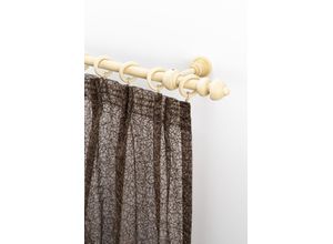 9002777309165 - Gardinenstange GARESA STANDARD beige (natur) Gardinenstangen Kinder L 200cm Ø 20mm 1 läufig Holz Vorhanggarnitur reine Holzgarnitur verlängerbar mit Ringe L200cm