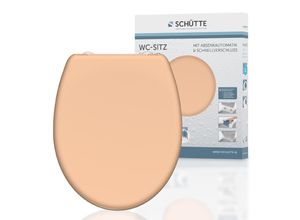 4008431823058 - - wc Sitz beige Duroplast Toilettendeckel mit Absenkautomatik und Schnellverschluss Klobrille Klodeckel Toilettensitz - Beige