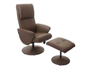 4057651493435 - Relaxsessel Stockholm Fernsehsessel Relaxliege TV-Sessel mit Hocker ~ Kunstleder taupe