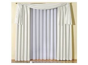 4004567044497 - Vorhang WIRTH Janine Gardinen Gr 145 cm Kräuselband 135 cm beige (cremeweiß) Kräuselband Gardine