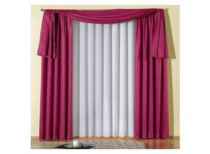 4004567044978 - Vorhang WIRTH Janine Gardinen Gr 145 cm Kräuselband 135 cm pink Kräuselband Gardine
