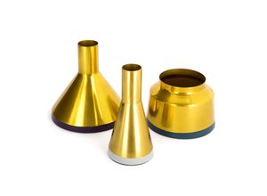 4056216605139 - Vasen 3er Set Culture 180 Gold   Pflaume   Hellgrau   Petrol