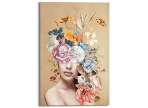 8714597625639 - Bild TRENDY FLORAL LADY (LBH 60x2x90 cm) LBH 60x2x90 cm bunt Kunstdruck Gemälde Wandbild