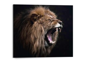 8714597626520 - Bild ROARING LION (LBH 40x2x50 cm) LBH 40x2x50 cm bunt Kunstdruck Gemälde Wandbild