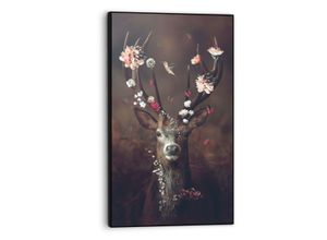 8714597629286 - Bild FAUNA FLORA DEER (BH 70x118 cm) BH 70x118 cm bunt Kunstdruck Gemälde Wandbild