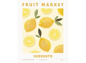 8714597639438 - Bild SORRENTO LEMONS (BHT 40x50x2 cm) BHT 40x50x2 cm bunt Kunstdruck Gemälde Wandbild