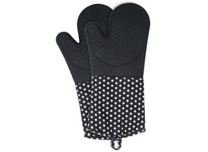 4008838276716 - Topfhandschuhe Silikon Schwarz 1 Paar Schwarz Baumwolle schwarz weiß Silikon schwarz - schwarz - Wenko