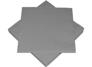 4018164252414 - Servietten BASIC grau (BT 33x33 cm)