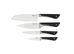 3168430341814 - Messer-Set TEFAL K267S4 Jamie Oliver Kochmesser-Sets grau (schwarz edelstahlfarben) Küchenmesser-Sets hohe Leistung unverwechselbares Design widerstandsfähiglanglebig