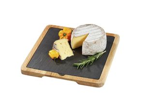 4017166296730 - Servierbrett mit Schieferplatte formaggio - Cilio