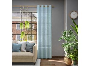 4006470510816 - Vorhang NEUTEX FOR YOU Libre-ECO blau B142cm H235cm Jacquard Polyester Gardinen Nachhaltig Breite 142 cm nach Maß